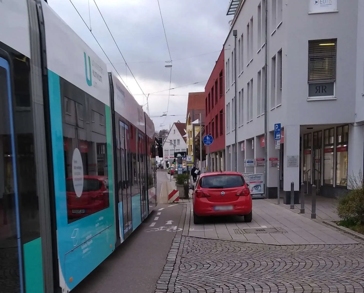 Verkehr Ulm: Radfahren entlang der Linie 1 und der Linie 2: So eng wird ...